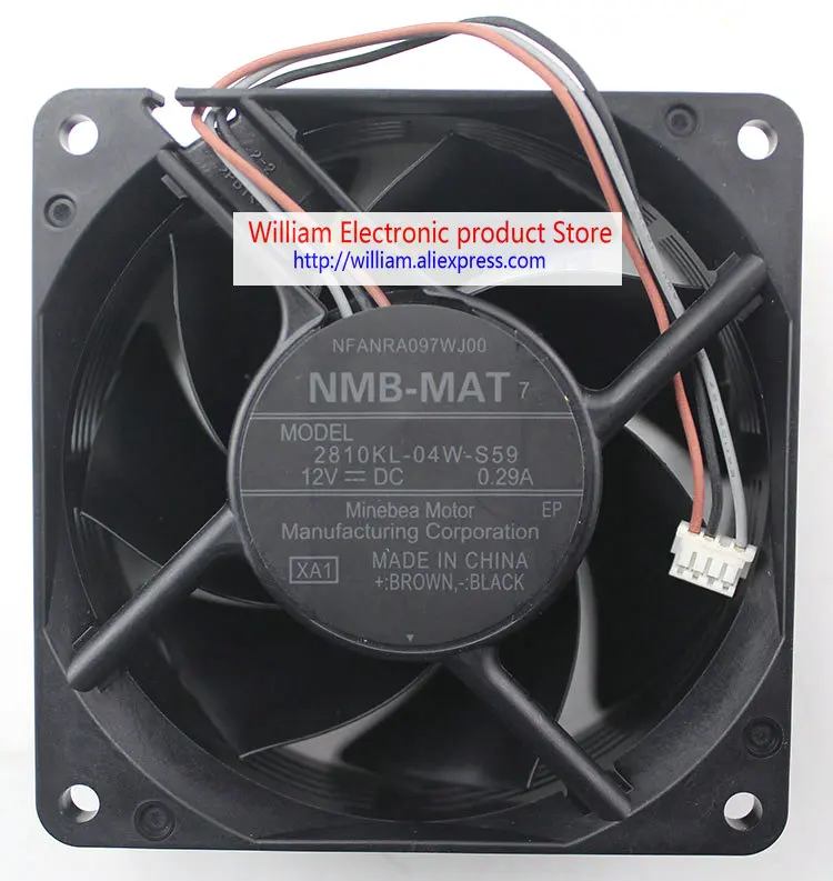 새로운 오리지널 NMB 2810KL 04W S59 XA1 DC12V 0.29A 프로젝터 냉각 팬용, NMB 2810KL 04W ...