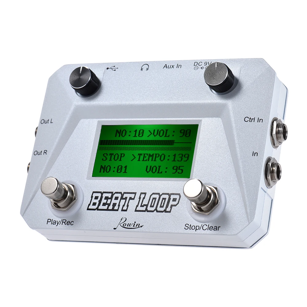 Rowin BEAT LOOP Recording Guitar Effect Pedal Max. 50min Recording Time ...