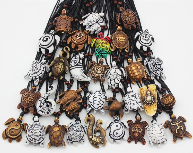 Wholesale 32 pcs Multi styles Imitation Yak Bone Carved Lucky Turtles ...