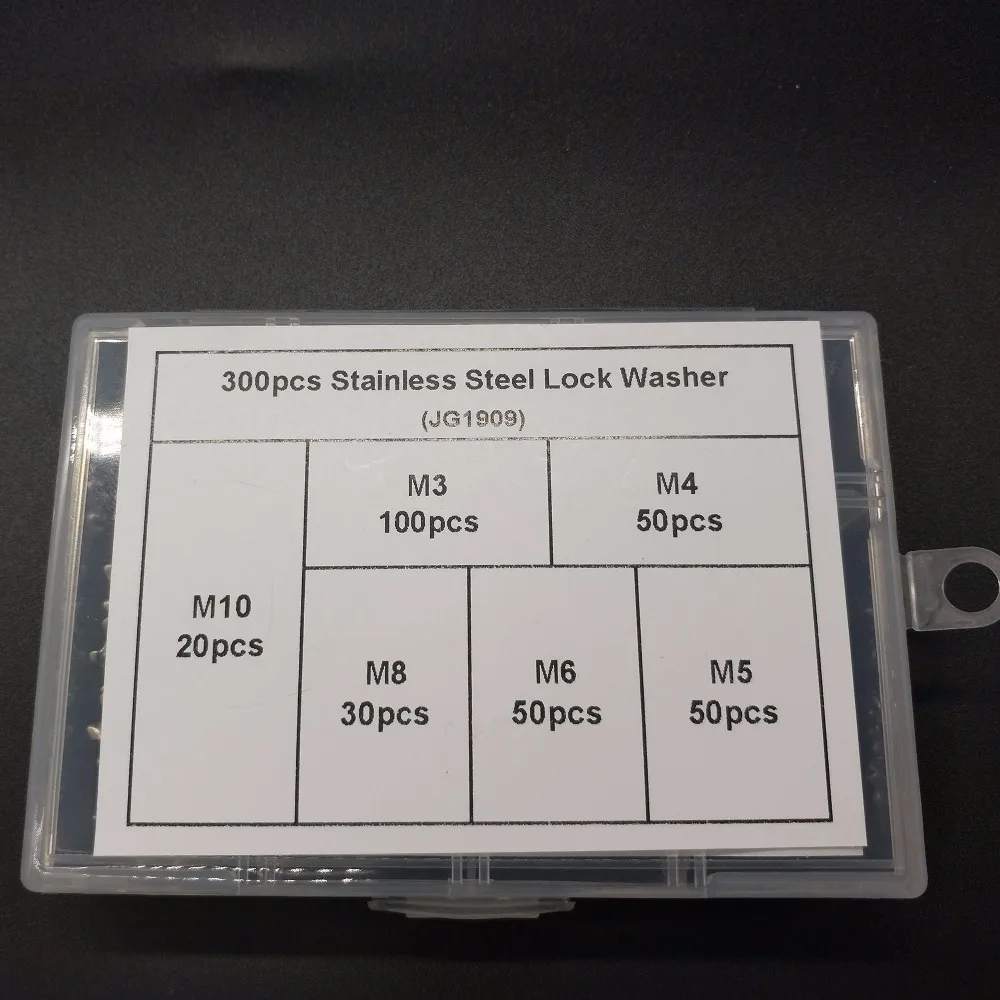300 шт стопорные шайбы из нержавеющей стали пружинная раздельная Шайба ...