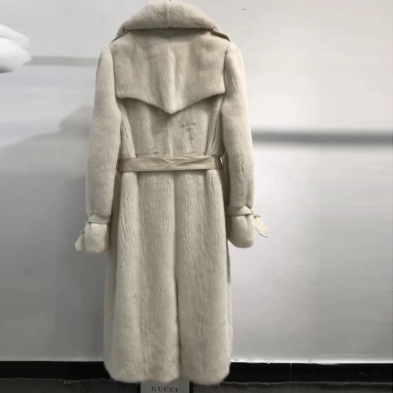 Длинные зимние женские шубы из натурального меха норки настоящая меховая шуба женская шуба из