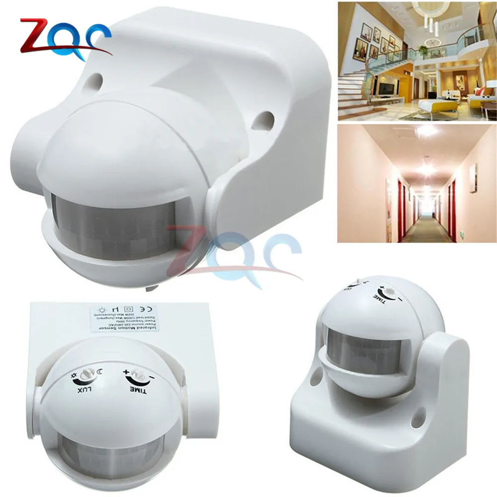 AC 220V 240V 180 Degree Outdoor IP44 Security PIR Infrared Motion ...