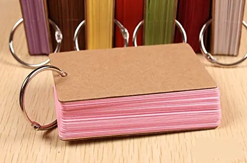 Binder-Ring-Easy-Flip-Flash-Cards-Index-Card-50-Unruled-Blank-White ...