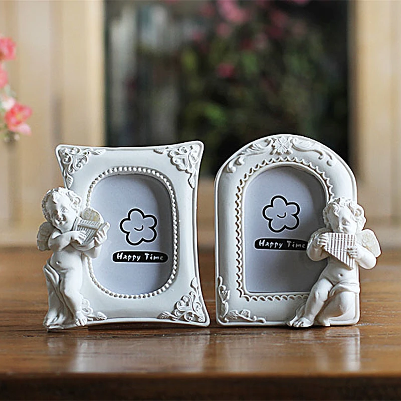 4-Shapes-White-Home-Decor-Photo-Frames-For-Kids-Resin-Family-Photo ...