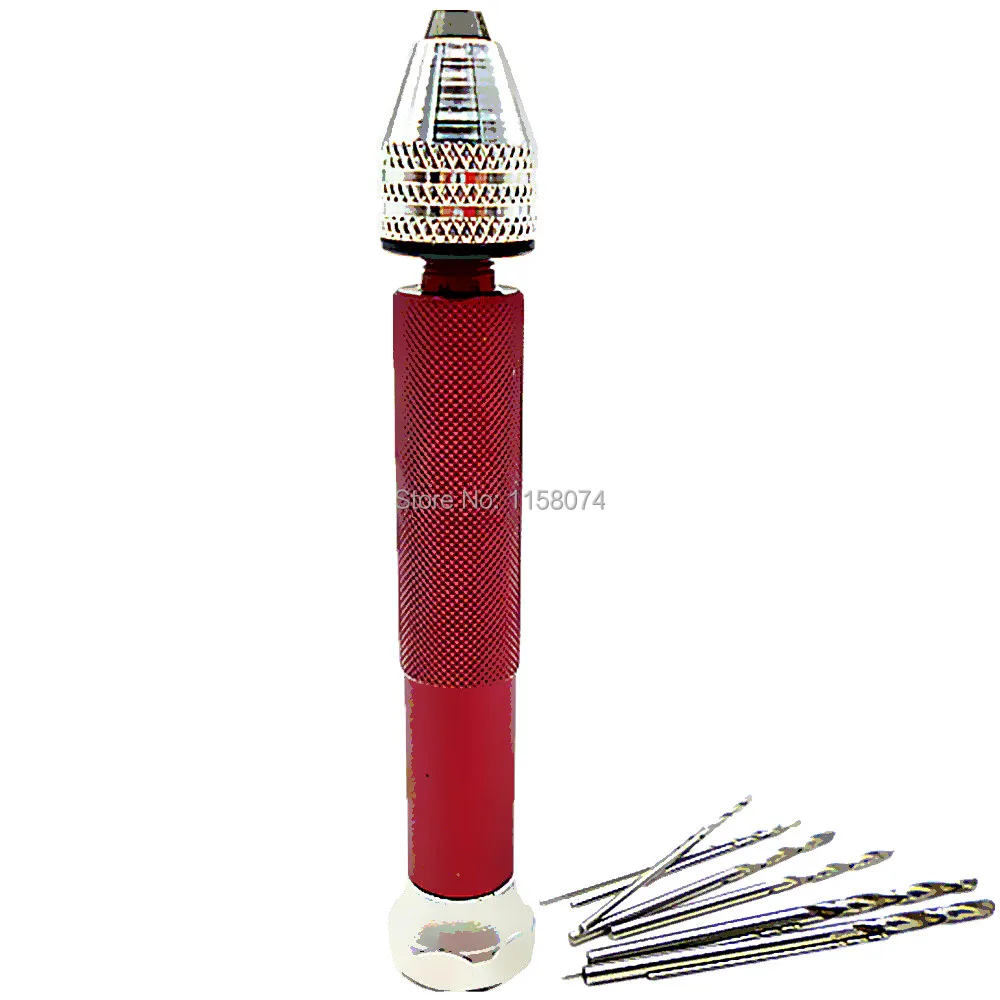 10pcs Hss Twist Drill Bit Set + Hand Drill Jewelry Craft Hand Pin Hole ...