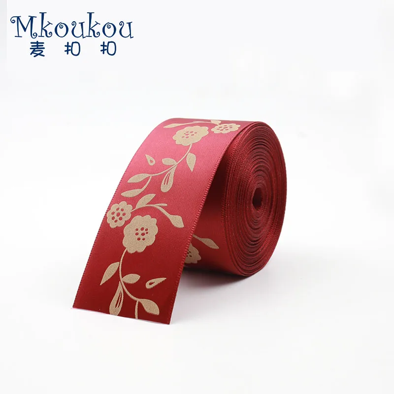 38mm barato suave cinta de La Mancha, vino rojo, flor impresa, diy ...