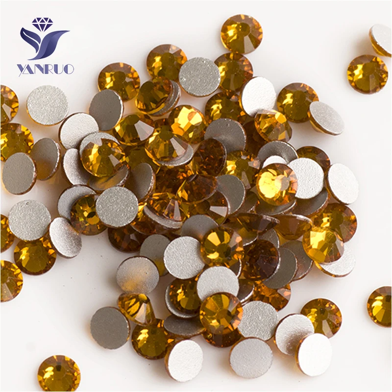 Yanruo 2058nohf Topaz Flat Back Strass Crystal Stone Non Hotfix Glass ...