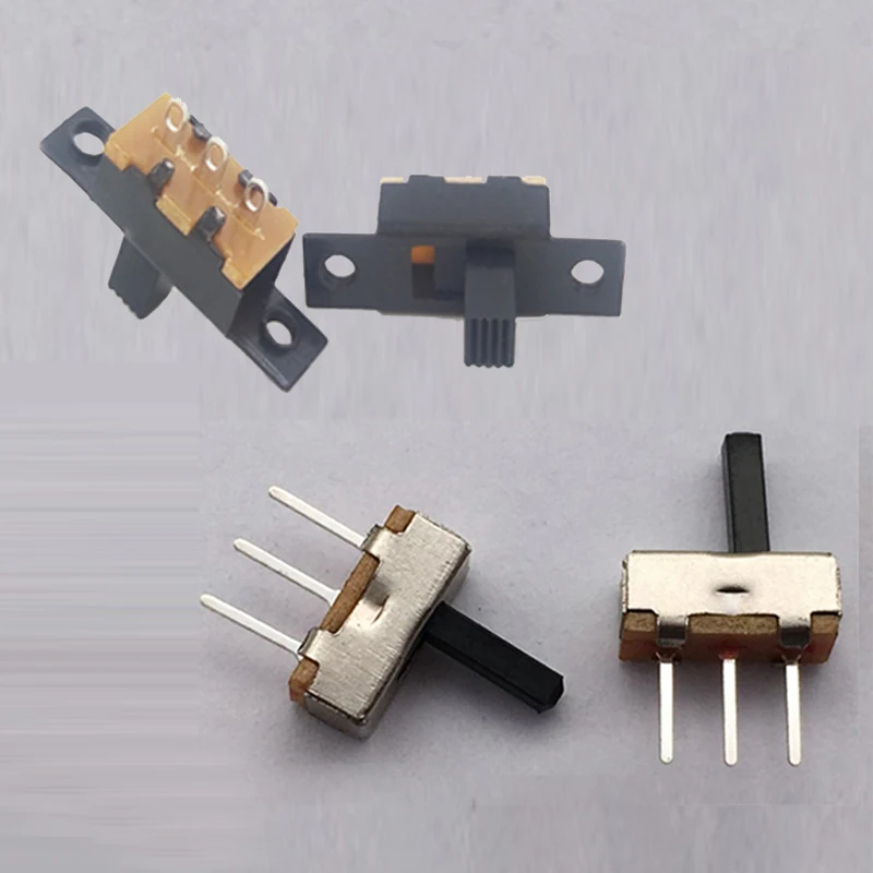 50PC DC50V 30mA Mini Size Slide Switch High Knob 3 Pin 2 Position ...