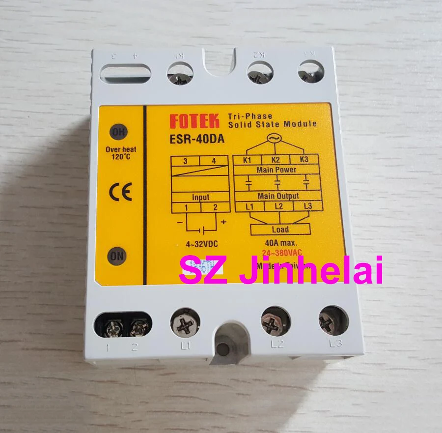 แท้ ESR 40DA, ESR 40DA H FOTEK 3 Phase โมดูล Solid State 40A|solid ...