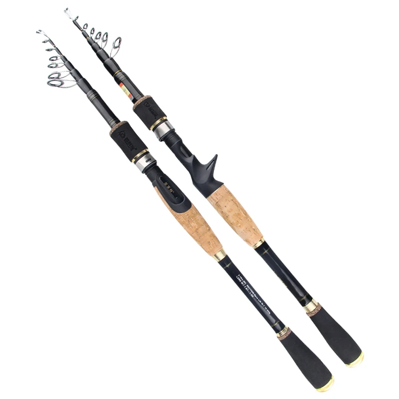 1.8m 2.1m 2.4m 2.7m M Power Action Carbon Spinning Rod Casting Fishing ...