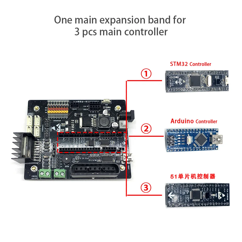 3 in 1 Controller, 2ch 4ch DC Motor driver 8 way Servo Drive expansion ...