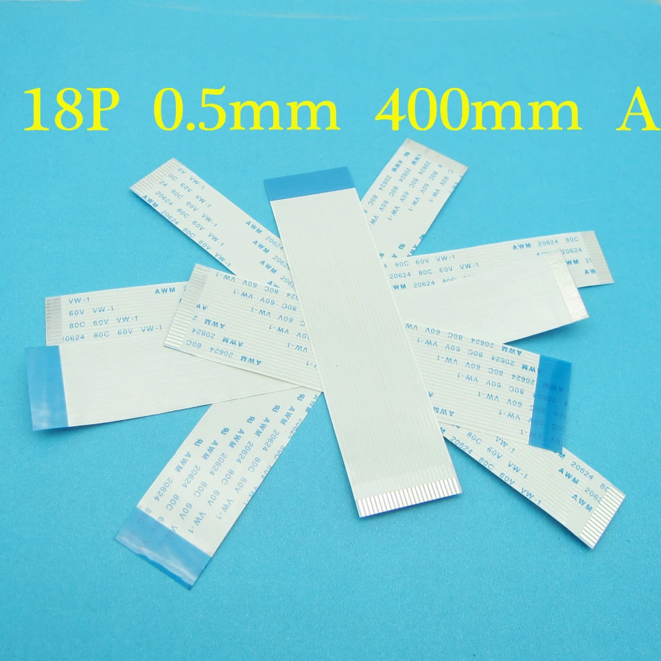 10pcs 18pin Ffc Fpc Flat Flexible Cable 0.5mm Pitch 18 Pin Typea Length ...