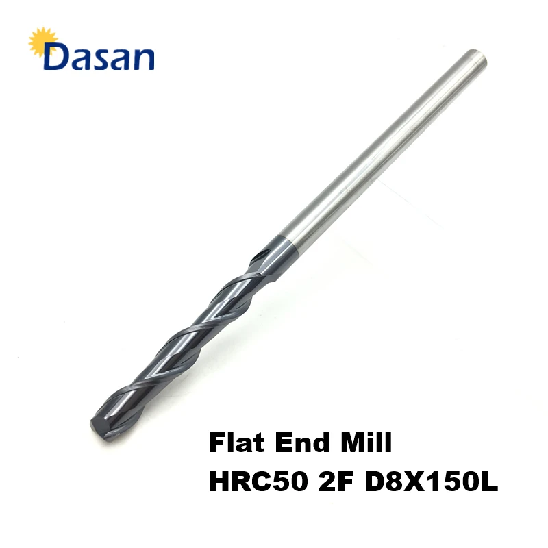 1pc-End-Mill-8mm-Extra-Long-150mm-2Flute-HRC50-2F-8-150-Carbide ...