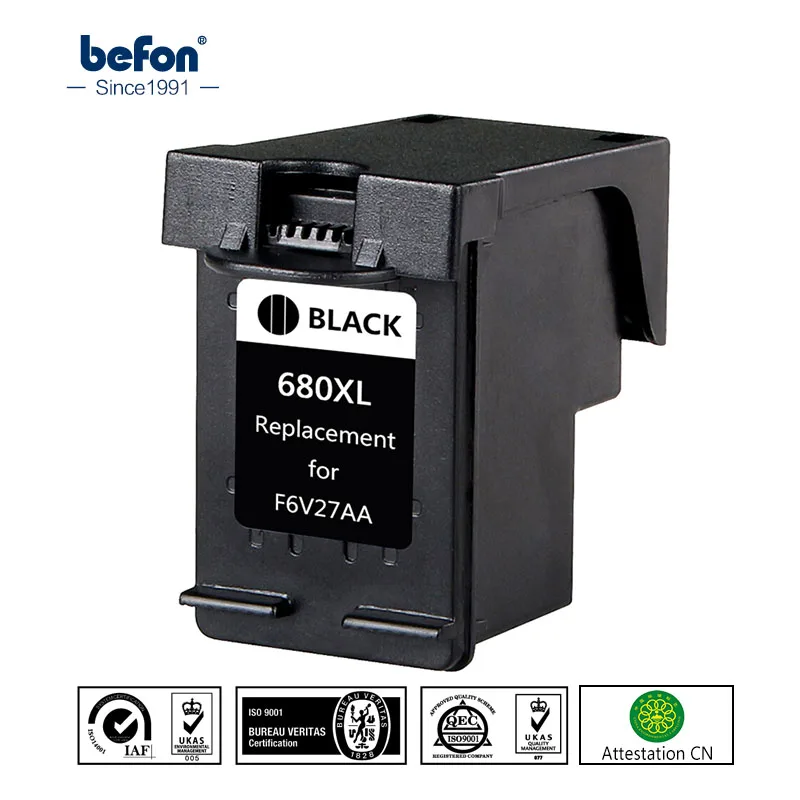 Befon Compatible 680 Xl Black Ink Cartridge Replacement For Hp 680 For ...