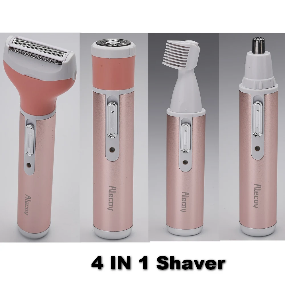 4 in 1 충전식 전기 면도기 대 한 women Multi function 수염 코 눈썹 Trimmer Razor 면도 기계 ...