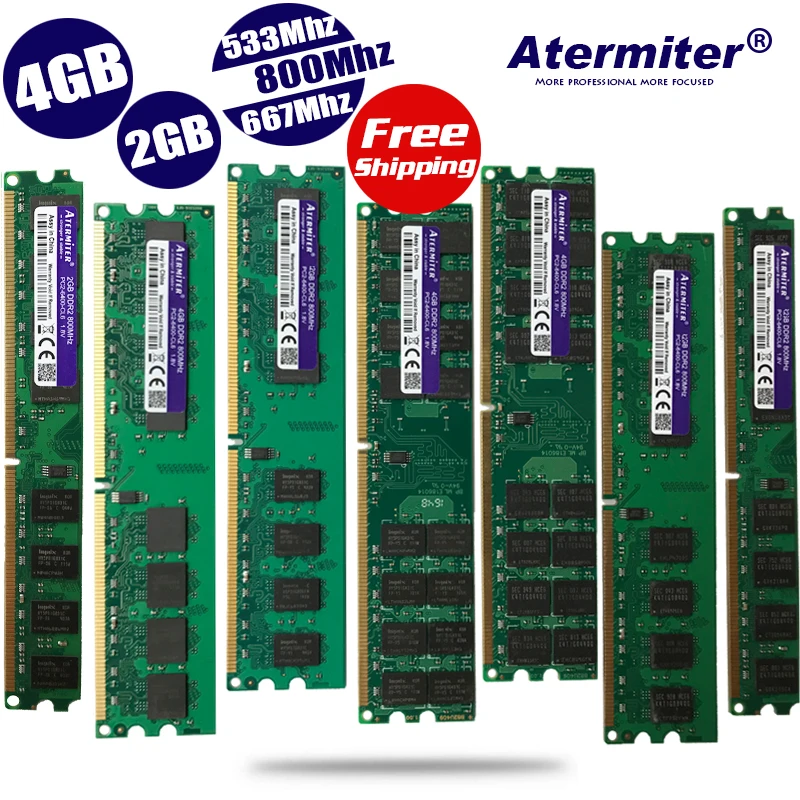 New 4GB DDR2 PC2 6400 800MHz For Desktop PC DIMM Memory RAM 240 pins ...