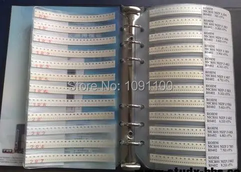 106 arten der 0201 chip widerstände/Katalog/probe bücher/component set ...