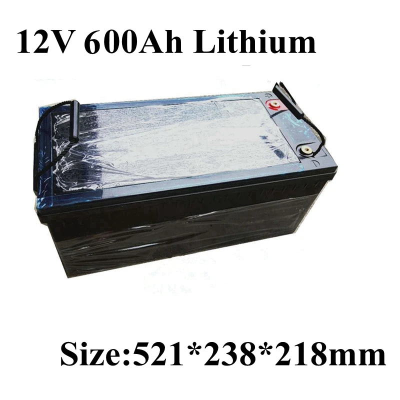 Waterproof 12V 600AH lithium ion battery 100A BMS li ion batetry for ...