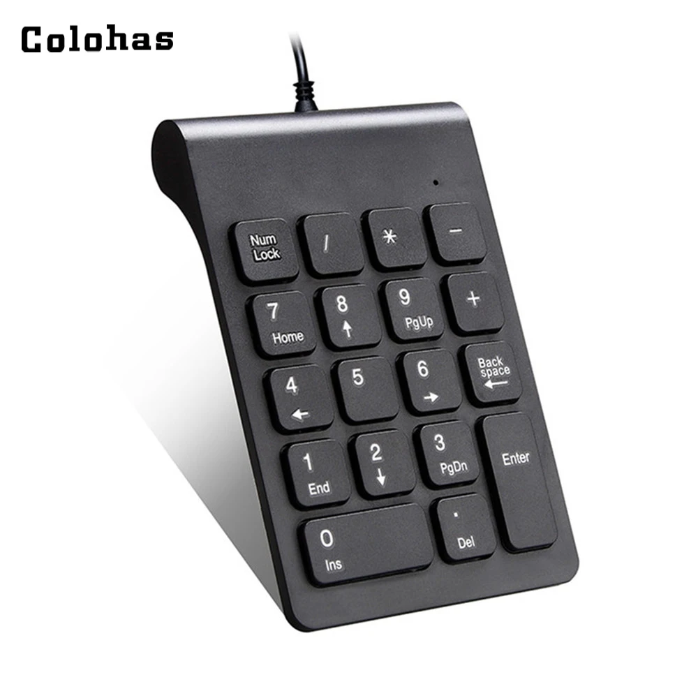 18 Keys Mini Numeric Keyboard Laptop Usb 2 0 Wired Keypad Black White