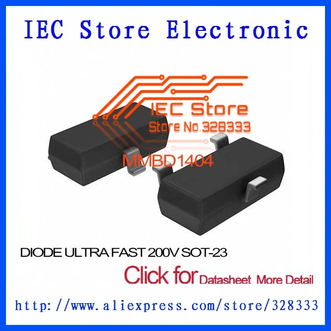 DIODE ULTRA RÁPIDA 200 V SOT 23 MMBD1404 MMBD1404 1404 D1404 BD1404 ...