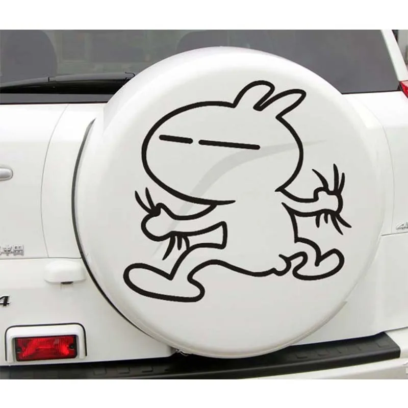 Wholesale Balck Or White Spare Tyre Car Sticker Funny Bunny Long Ear ...
