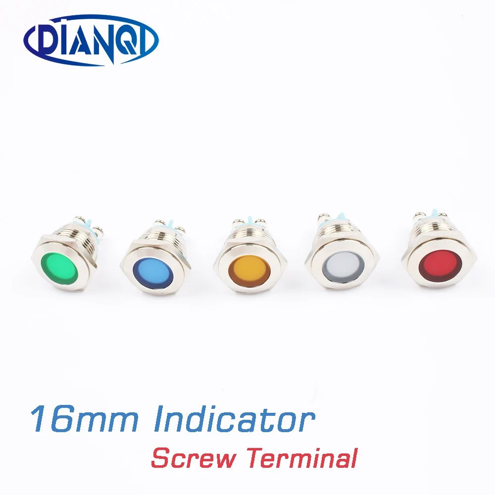 24v Led Indicator Light 16mm | Led Indicator Light 12 V | 220v 6mm ...