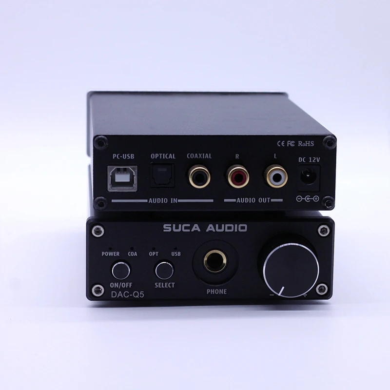 SUCA Audio DAC-Q5 HiFi Optical/Coaxial/USB Headphone Digital Audio Amplifier DAC Decoder DAC Q5 ...