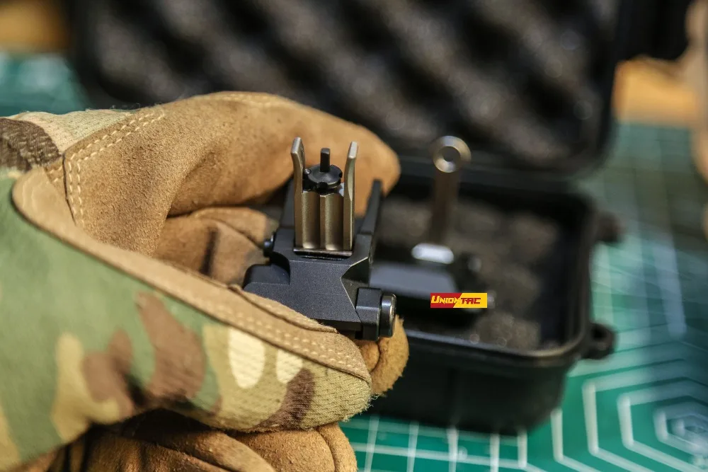 Uniontac Upgraded version Kac 300 style Rear and Front Iron sight set ...