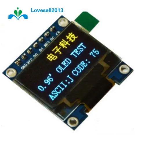 3-5V 0.96" SPI Serial 128X64 OLED LCD LED Display Module blue yellow ...