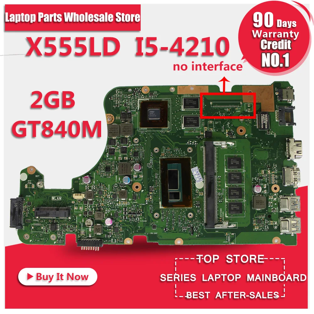Samxinno para Asus X555L X555LD X555LDB placa principal Rev. 2.0 3.1 1.1 W/I5-4210U GT840M