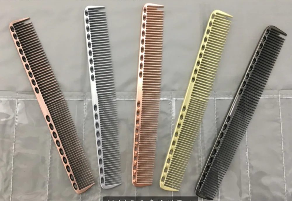 335 heat resistantce Super Thin Hair aluminum Comb Barber Hair Cut Comb ...