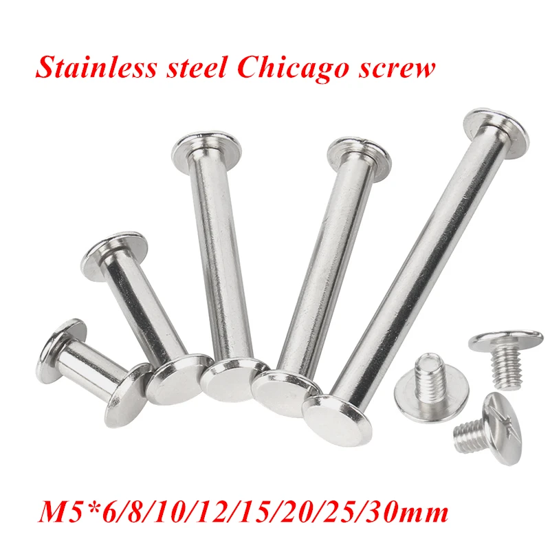 10pcs-M5-4-30mm-stainless-steel-Sex-bolt-snap-rivet-chicago-screw-book ...