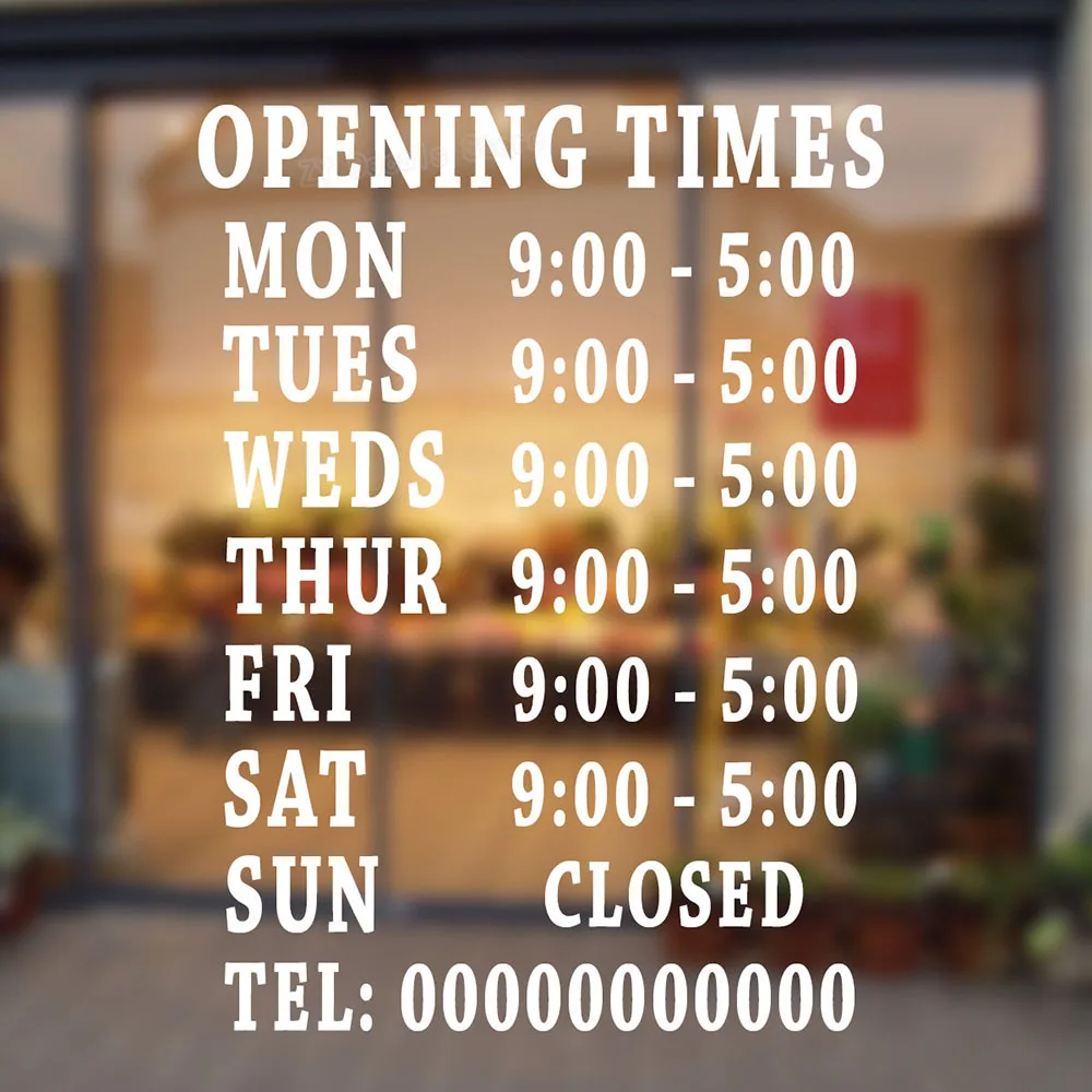 Personalized Bar Club Pub Office Salon Barber Shop Opening Times Wall ...