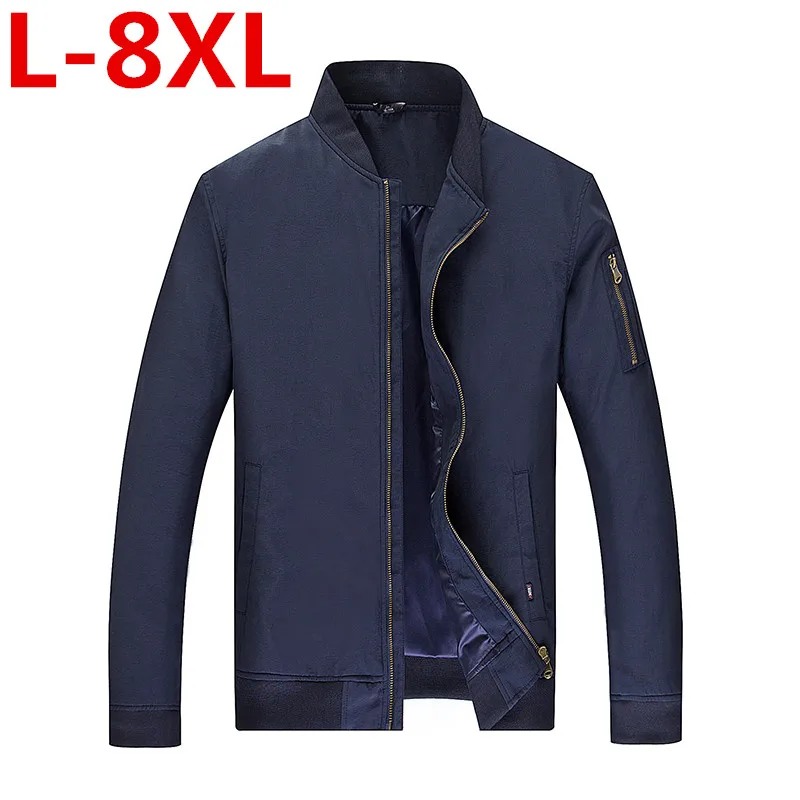 Plus size 8XL 7XL 6XL 5XL 4XL Spring Jacket Men Waterproof Autumn Thin ...