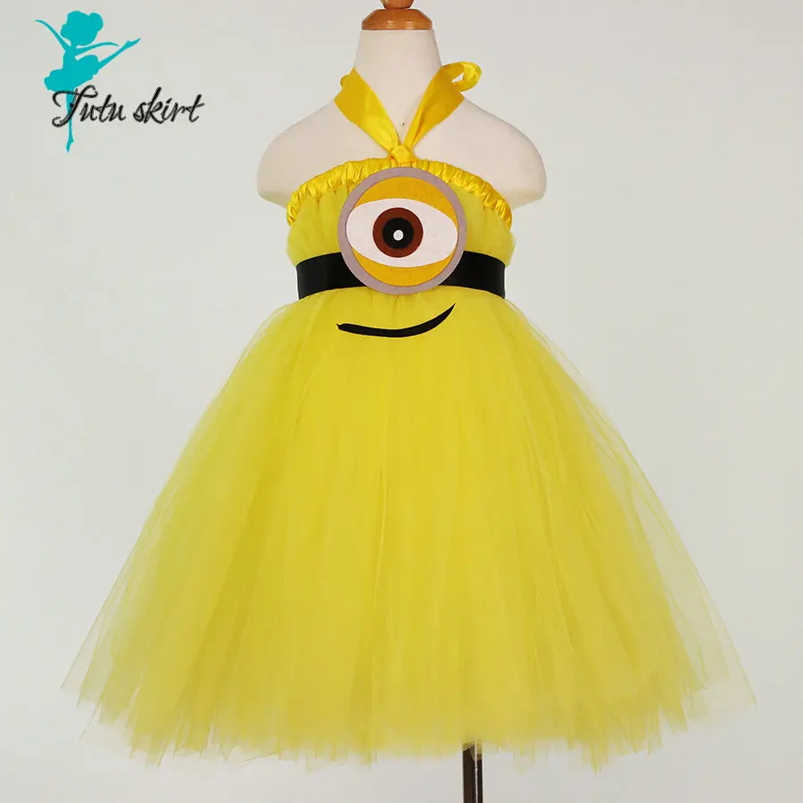 New Children Minion Princess Tutu Dress Baby Girl Toddlers Pageant ...