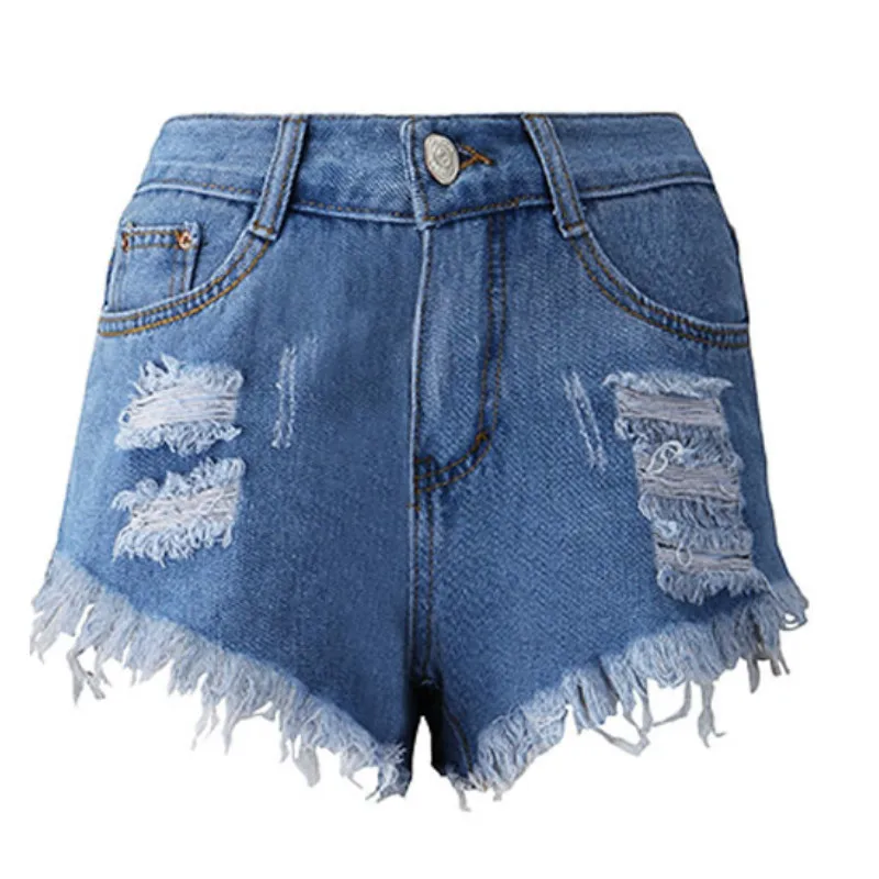 2018 Fashion Women Denim Shorts Casual Solid High Waist All match ...
