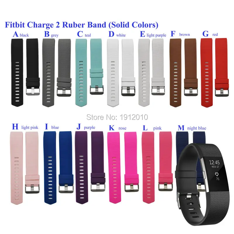 Fitbit Charge 2 Band, Replacement Rubber Band Strap for Fitbit Charge2 ...