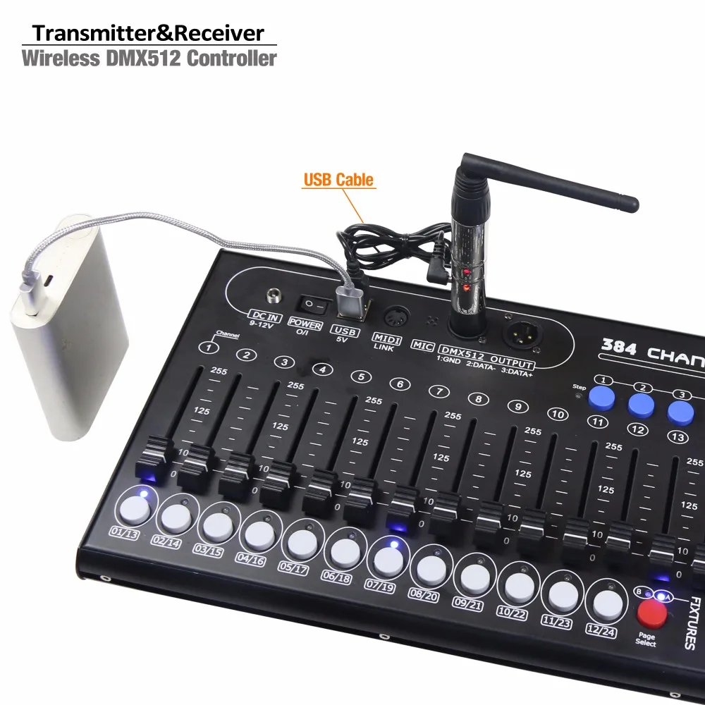 DHL Free Shipping Wireless Portable DMX 512 Receiver/Transmitter