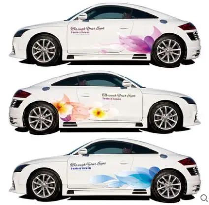 Creative Flowers All Car Sticker Magic Color Stickers Car Body Graffiti ...