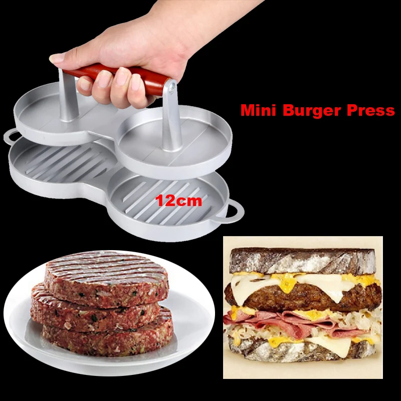 KFC two slot hamburger press foodgrade aluminum alloy meat pie press ...
