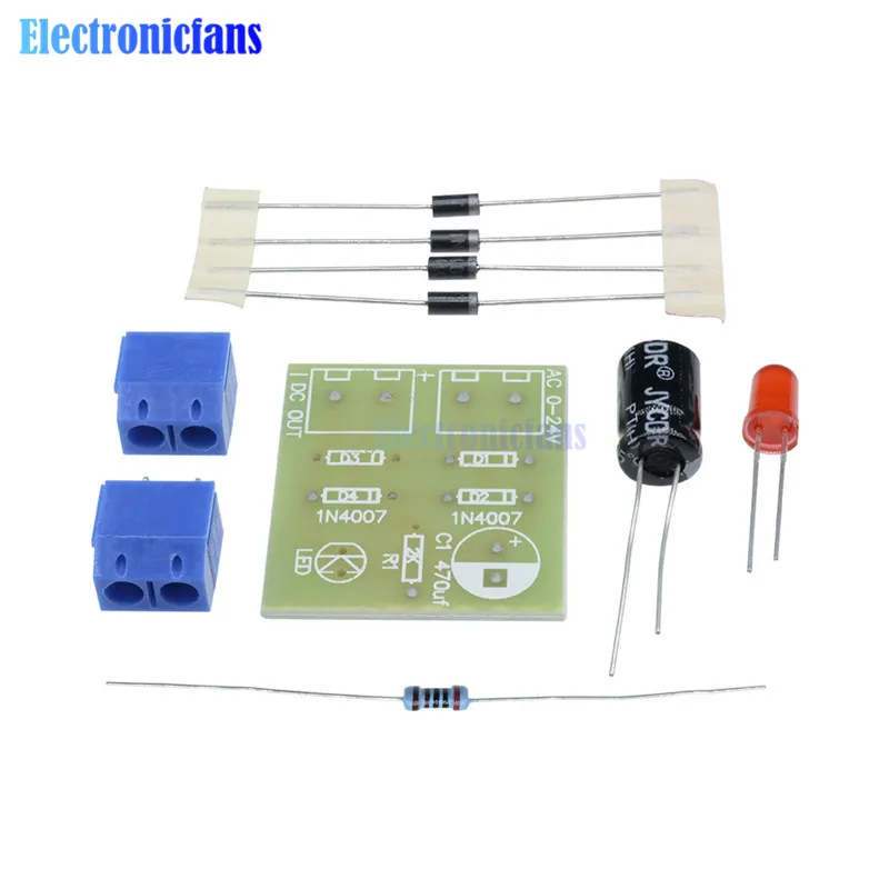 Diy Kit IN4007 Bridge Rectifier AC DC Converter Full Wave Rectifier ...