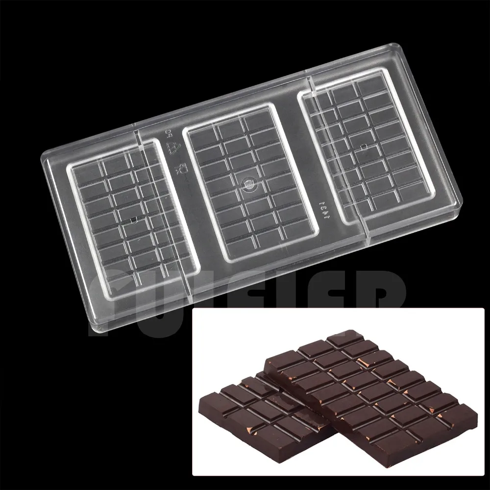 3 Hole Lattice Polycarbonate Chocolate Bar Mold, 24 grids Cake ...