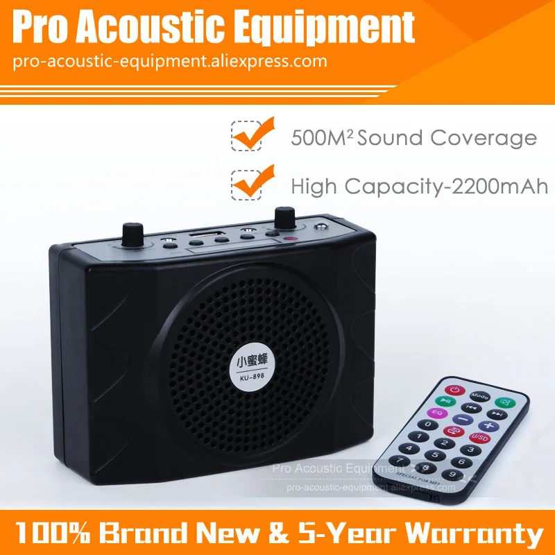 Portable Waistband Voice Amplifier FM Radio Speaker MP3 Audio Music ...
