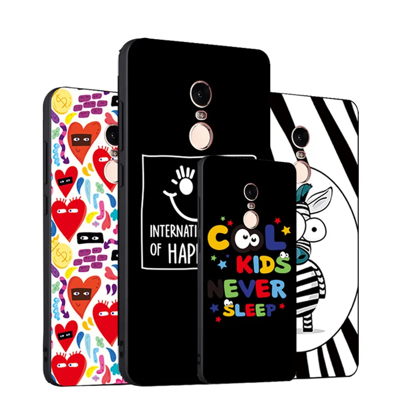 GodGift Xiomi Xiaomi Redmi Note 4X Case Cover 3D Relief Black TPU Soft ...