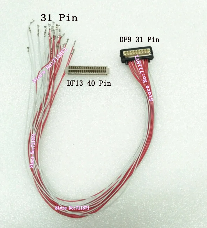 Custom 31P DF9 to DF13 Screen Line cable 1.0 Pitch 31Pin DF9 to 1.25 ...