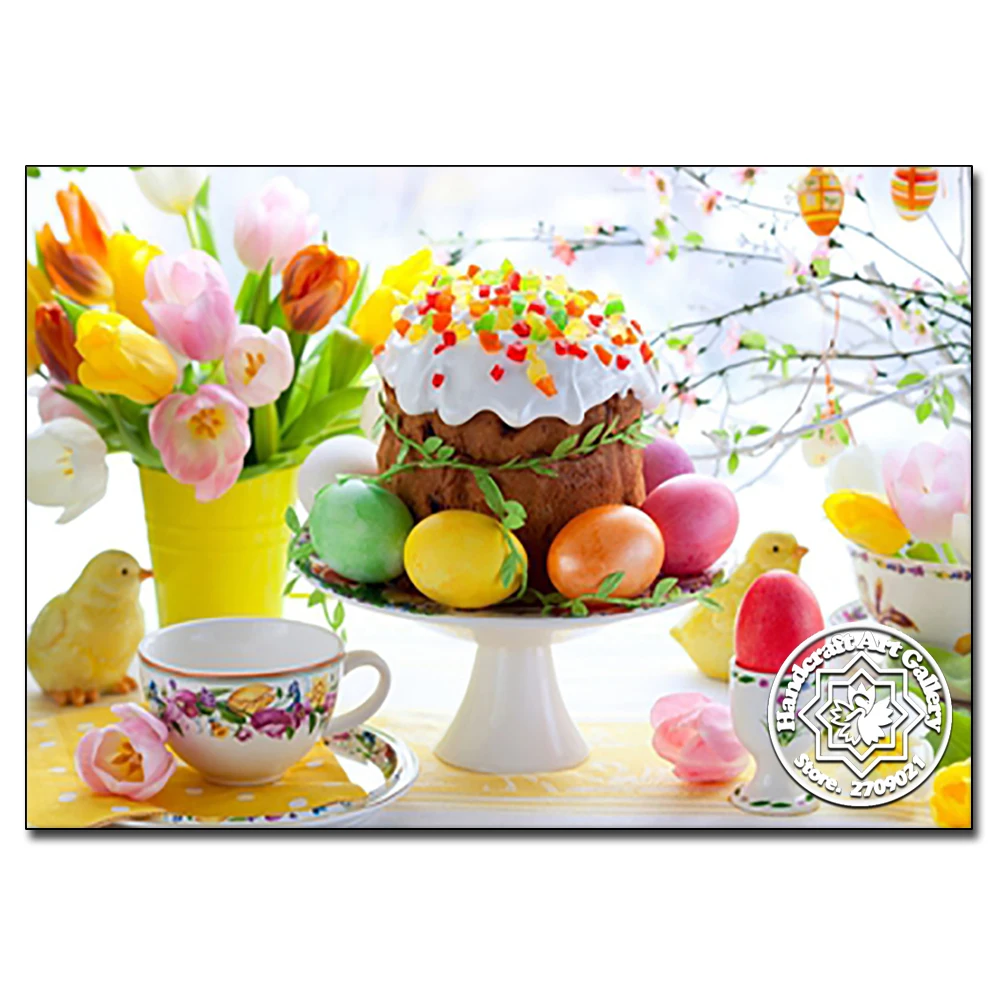 Moonzero 5d Diy Diamond Mosaic Diamond Embroidery Food Cake Full Round ...