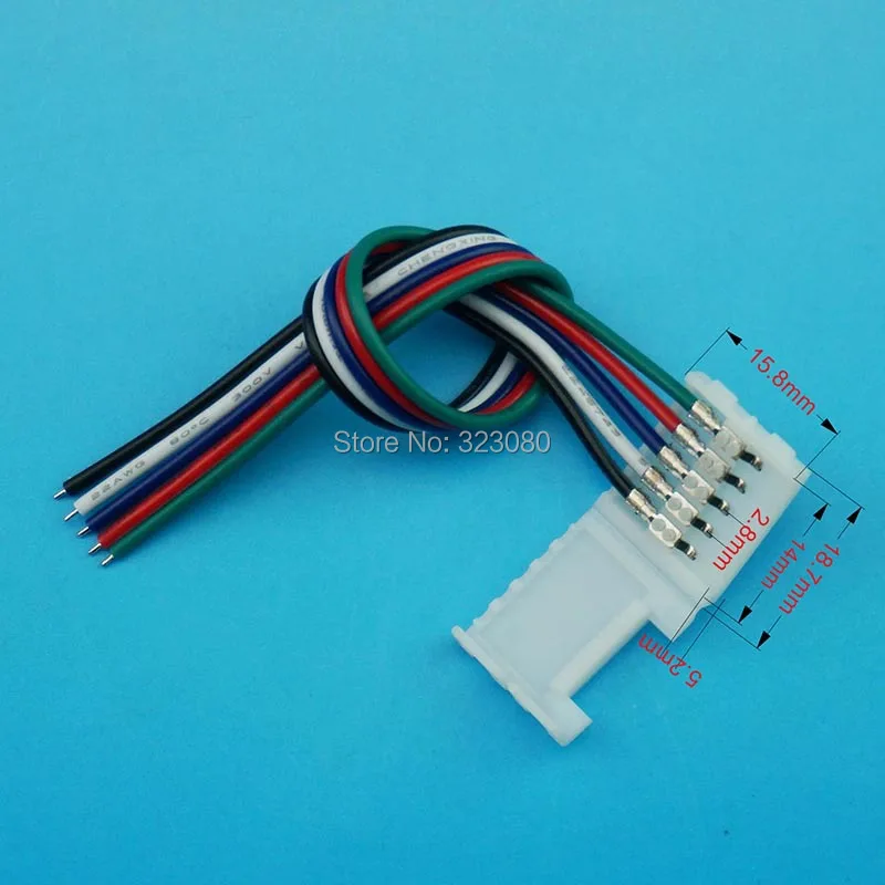 5pin Led Strip Connectors 14mm Pcb Connection For Rgbw Rgb+x Led Strip ...