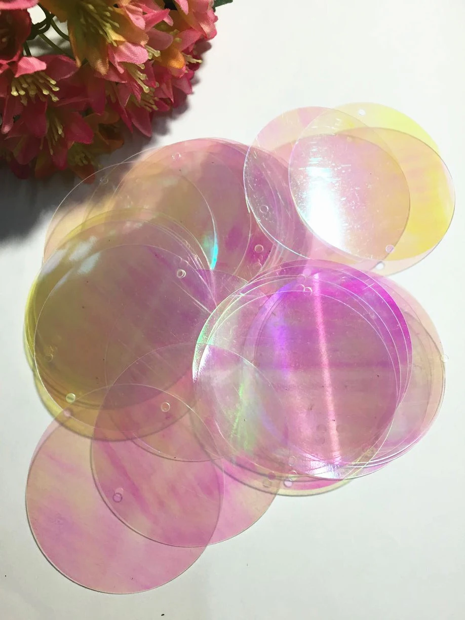30pcs Large Round Sequins 70mm Pvc Flat Paillettes Crafts Wedding ...