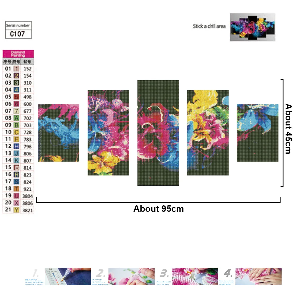 Dazzle color DIY 5D алмазная живопись по номеру набор для начинающих ...