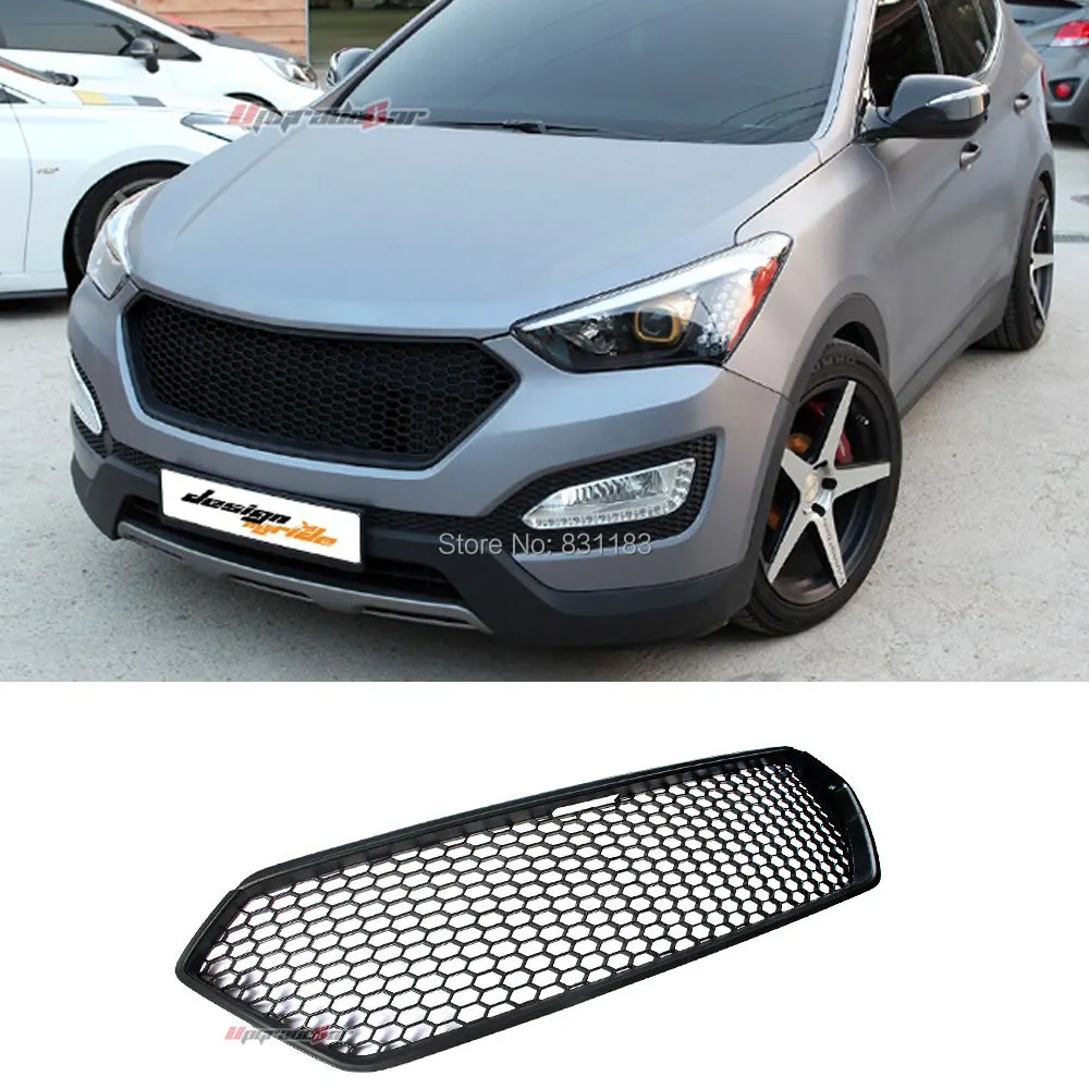 Black-Radiator-Grill-Front-Hood-for-2013-HYUNDAI-SANTA-FE-Sport-only ...